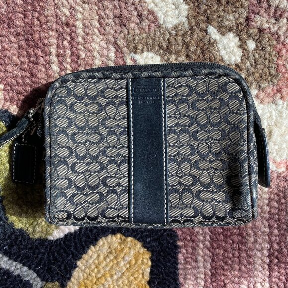 Coach | Bags | Coach Signature Jacquard Mini Cs Cosmetic Case | Poshmark